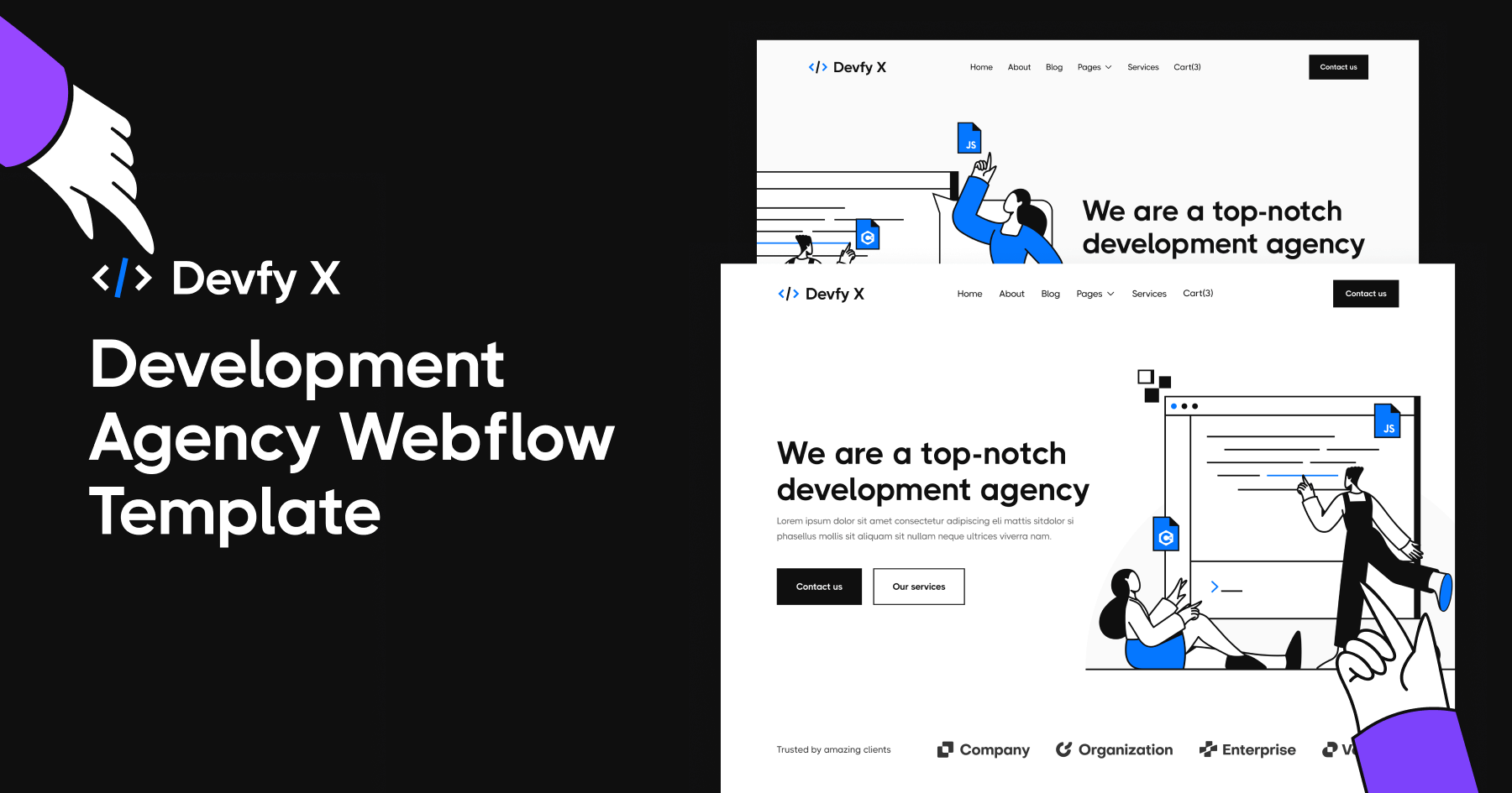 Home V1 - Devfy X - Webflow Ecommerce website template
