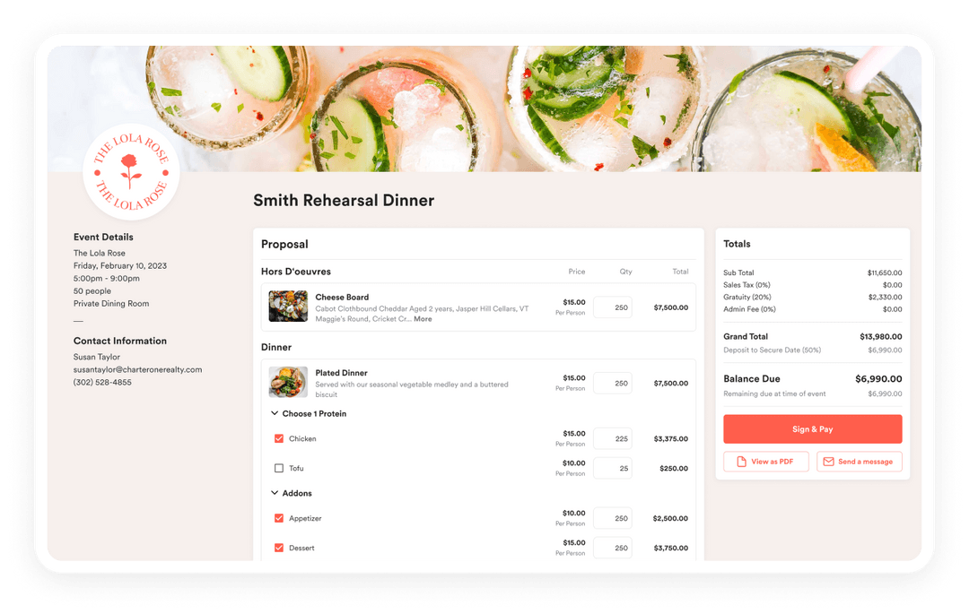 FREE Banquet Event Order (BEO) Template