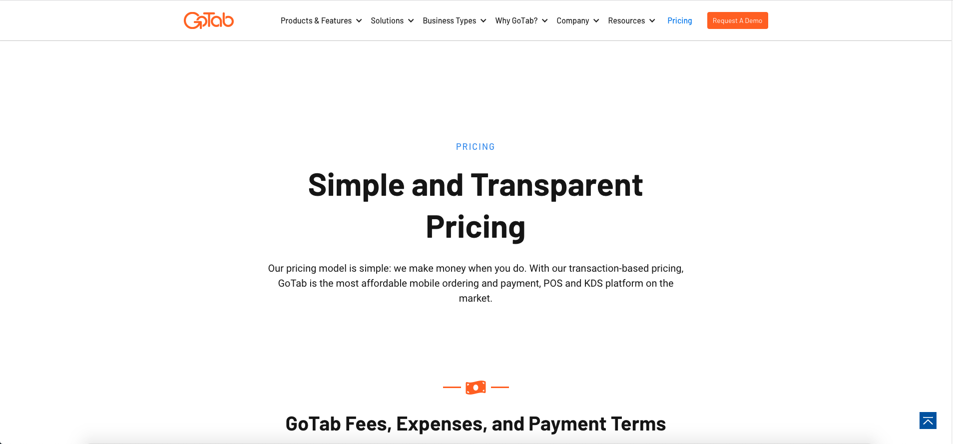 GoTab Simple and Transparent Pricing | GoTab