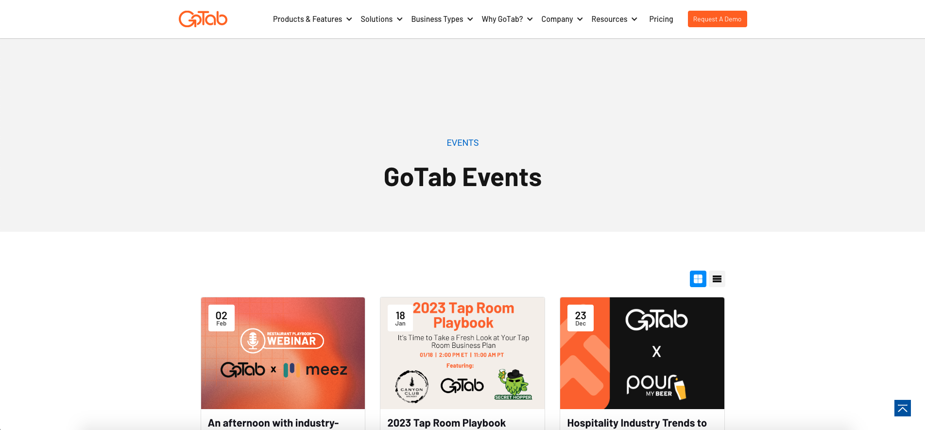 Find a GoTab Event | GoTab