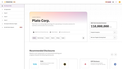 Persefoni — Plateforme de gestion du climat et de comptabilité du carbone