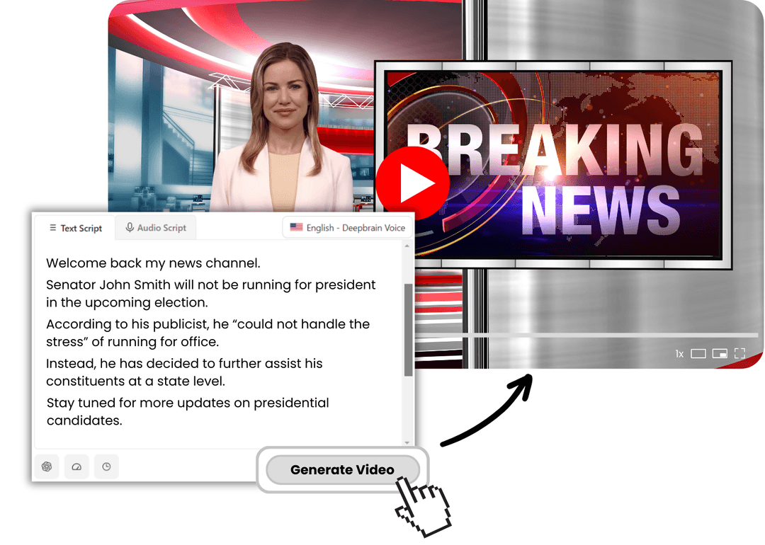 Create News Videos with AI Anchors