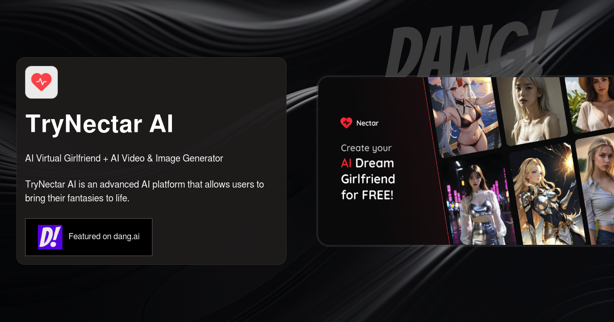 AI Virtual Girlfriend + AI Video & Image Generator - TryNectar AI