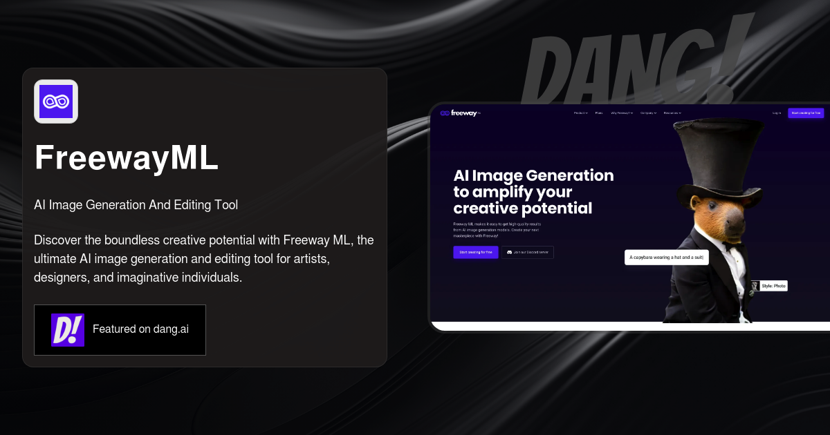AI Image Generation And Editing Tool - FreewayML - What happened to ...