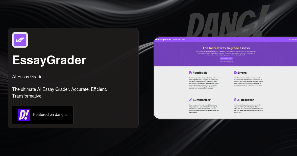 AI Essay Grader - EssayGrader