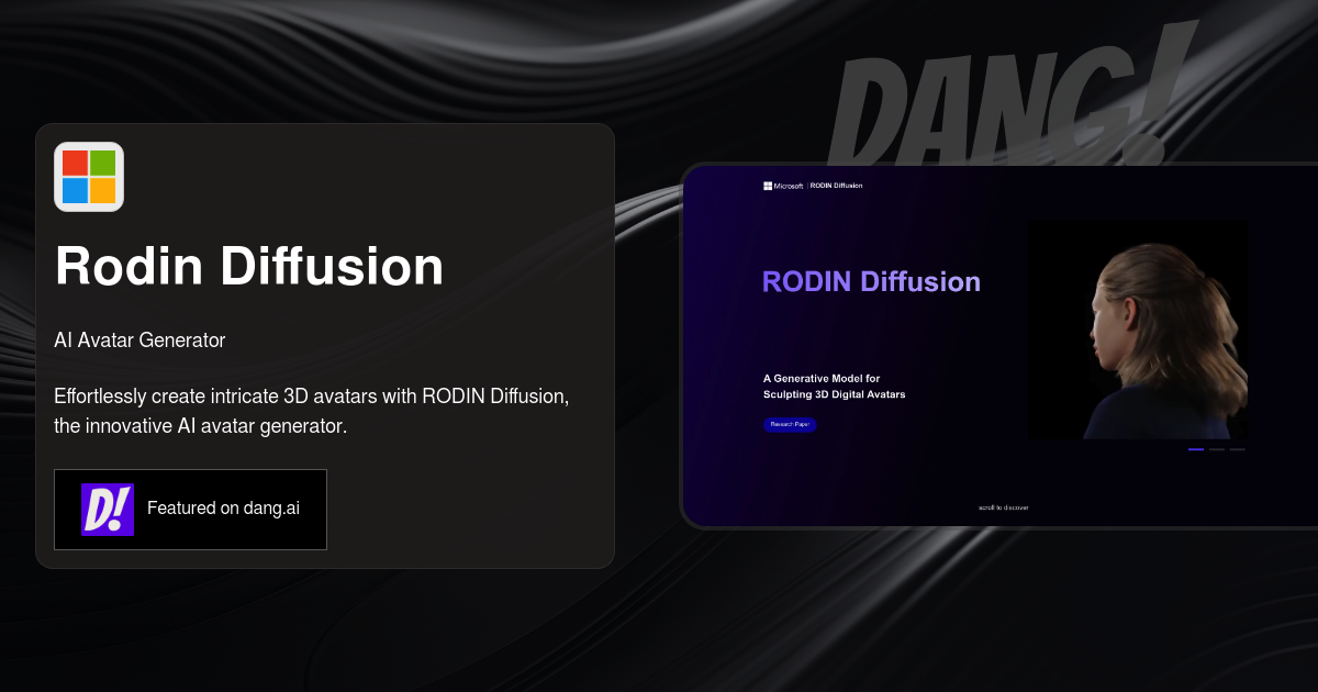 AI Avatar Generator - Rodin Diffusion
