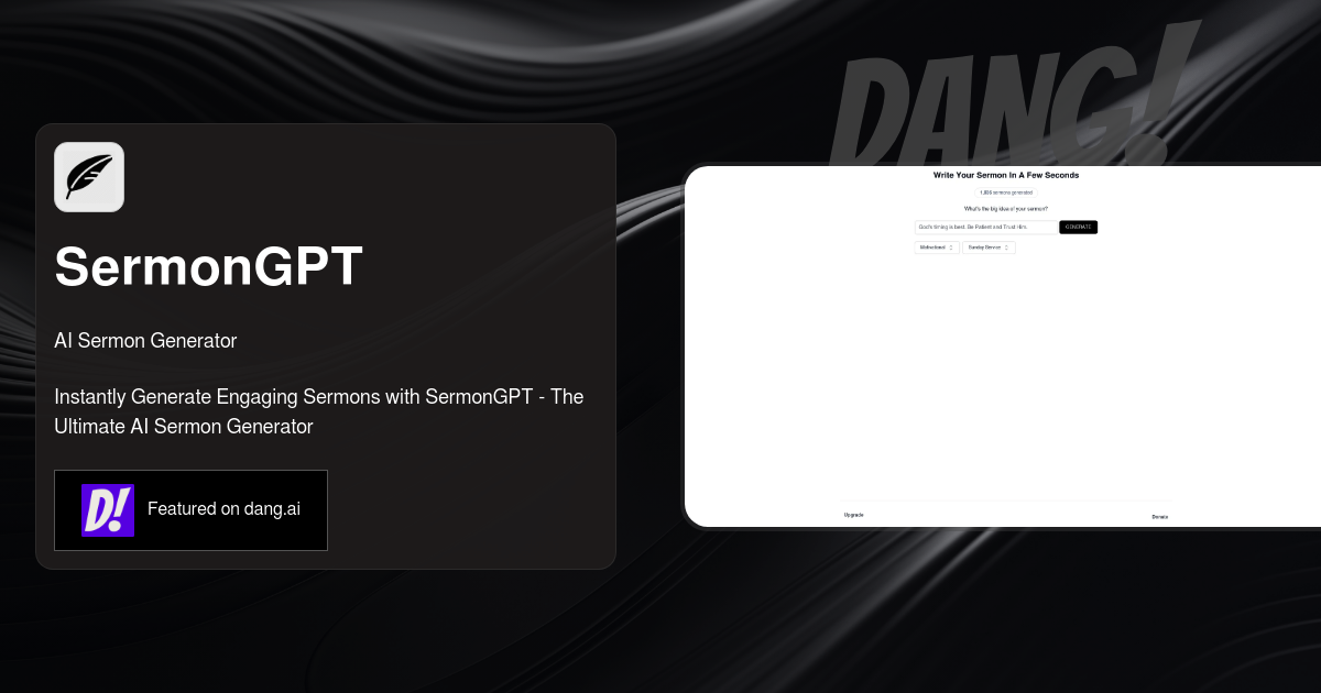AI Sermon Generator - SermonGPT
