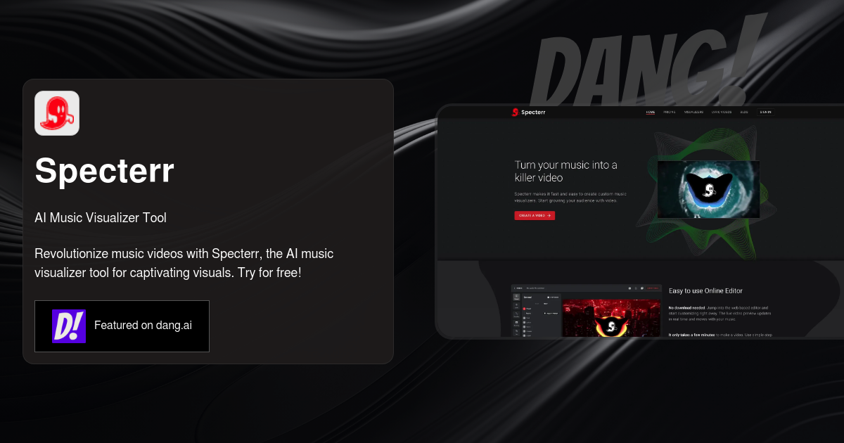 AI Music Visualizer Tool - Specterr