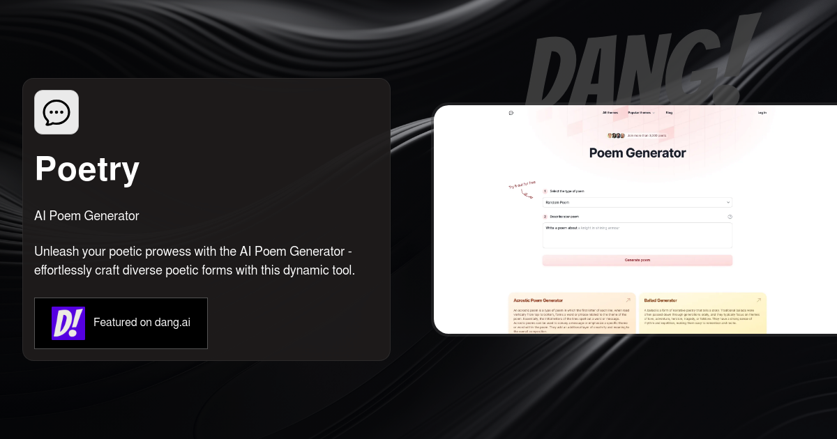AI Poem Generator - Poem Generator