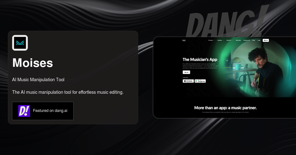 AI Music Manipulation Tool - Moises