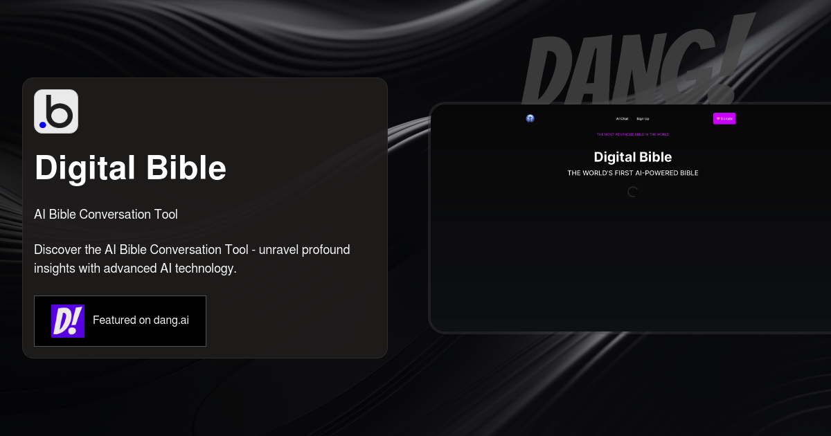 AI Bible Conversation Tool - Digital Bible