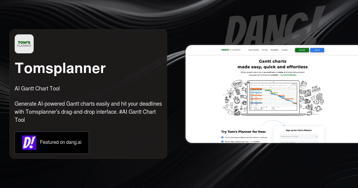 AI Gantt Chart Tool - Toms Planner