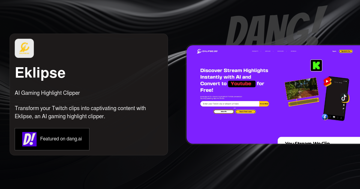 AI Gaming Highlight Clipper - Eklipse