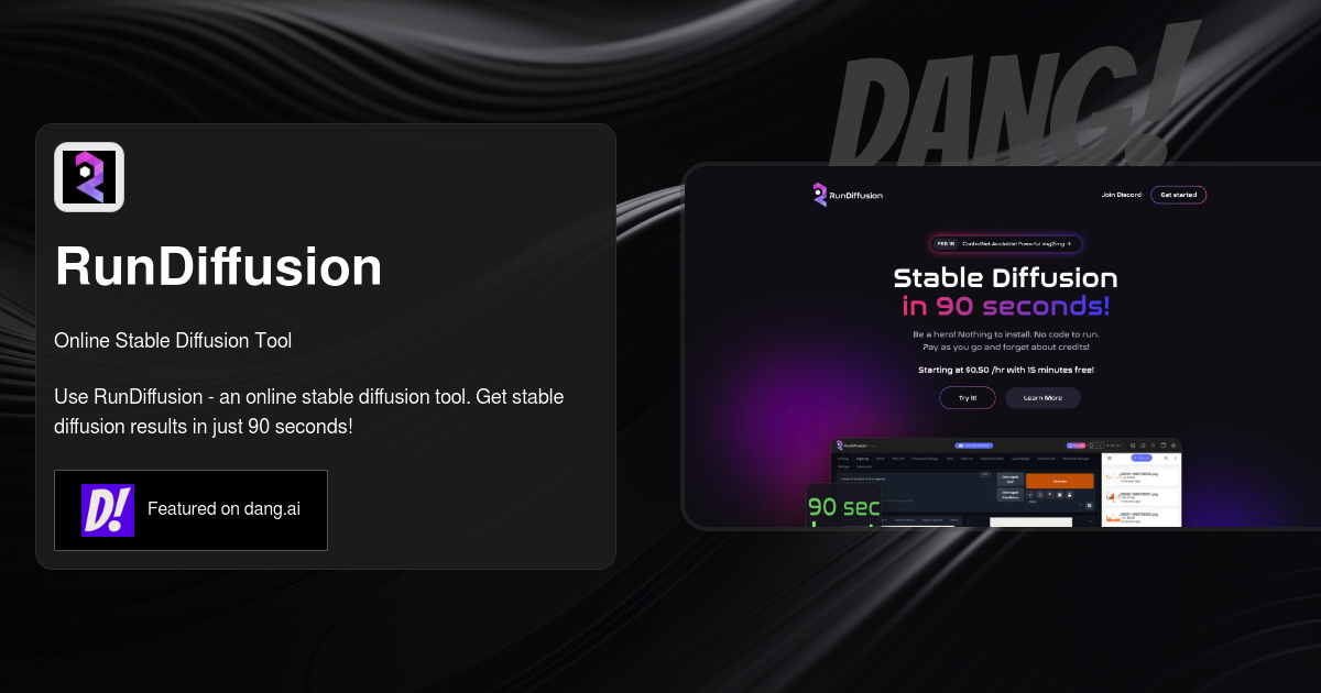 Online Stable Diffusion Tool - RunDiffusion