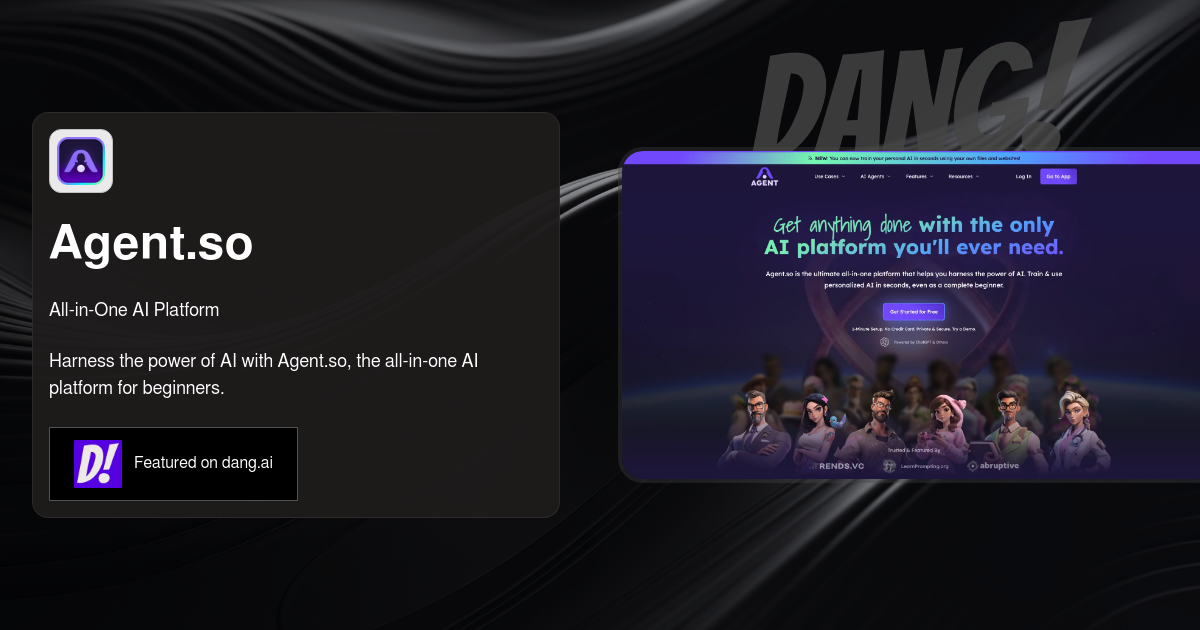 All-in-One AI Platform - Agent.so
