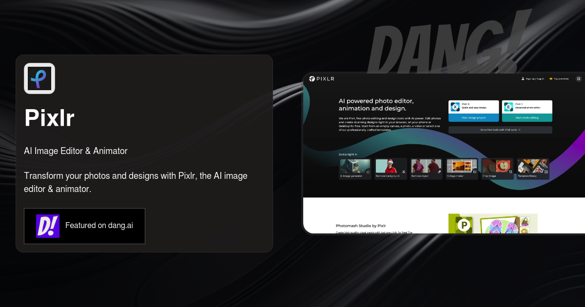 AI Image Editor & Animator - Pixlr
