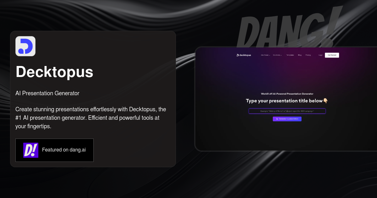 AI Presentation Generator - Decktopus