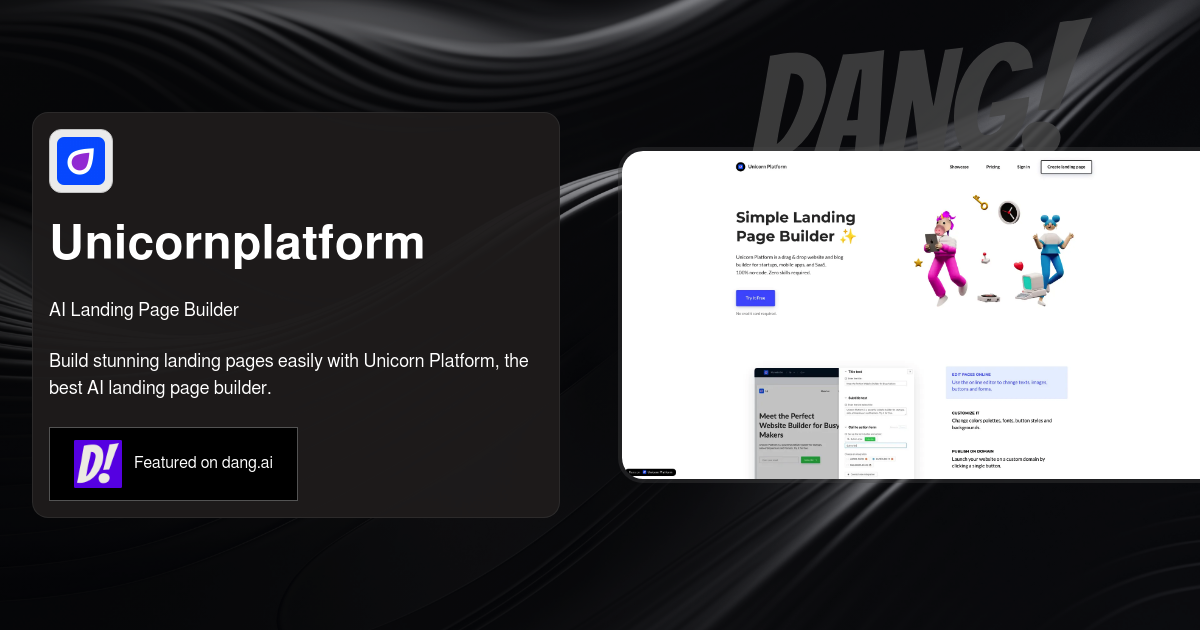 AI Landing Page Builder - Unicornplatform