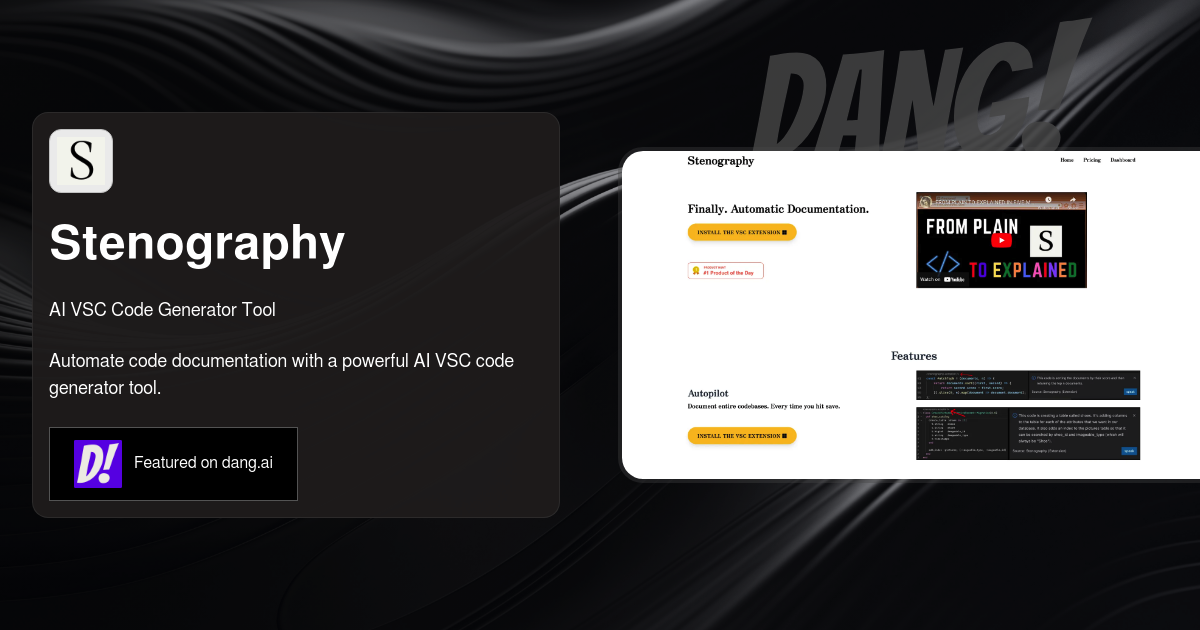 AI VSC Code Generator Tool - Stenography