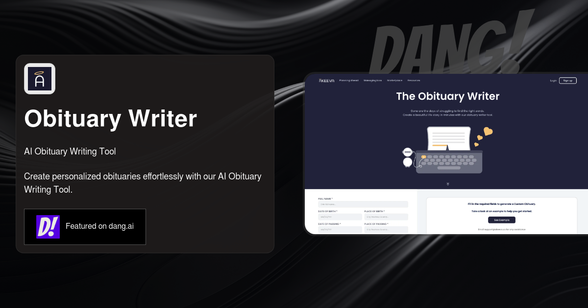 AI Obituary Writing Tool - Obituary Writer