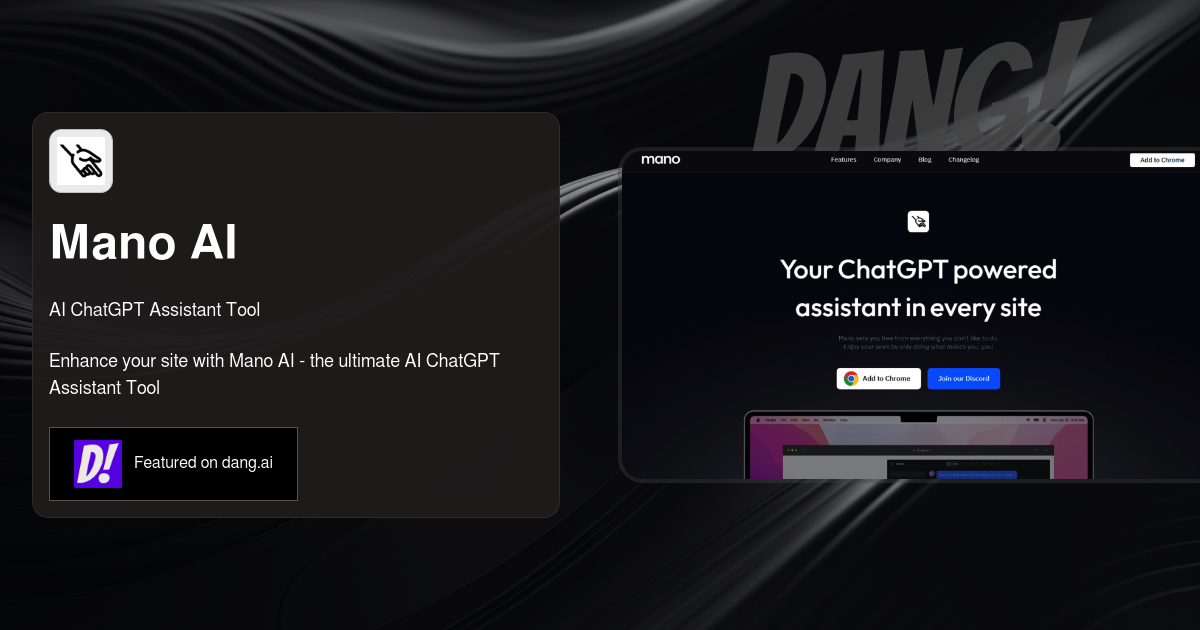AI ChatGPT Assistant Tool - Mano AI - What happened to joinmano.ai? Why ...