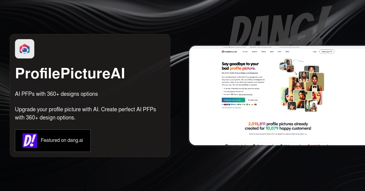 AI PFPs with 360+ designs options - ProfilePictureAI