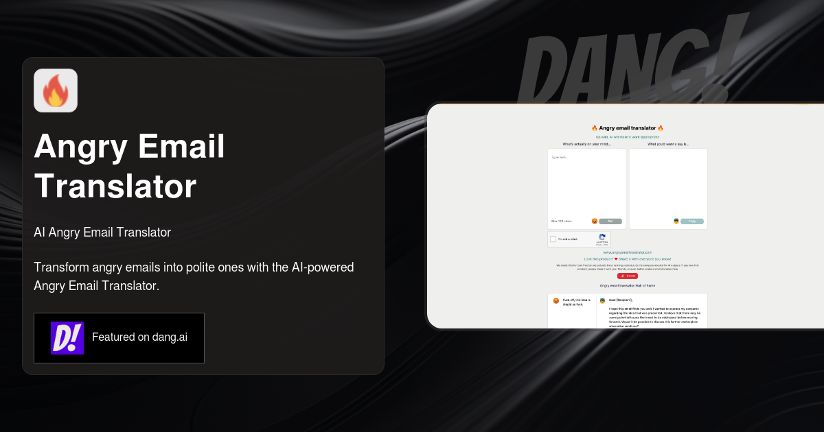 AI Angry Email Translator - Angry Email Translator