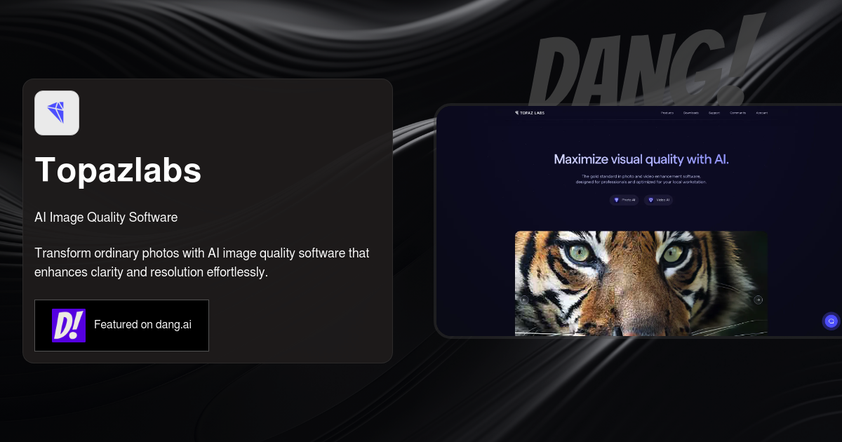 AI Image Quality Software - Topazlabs