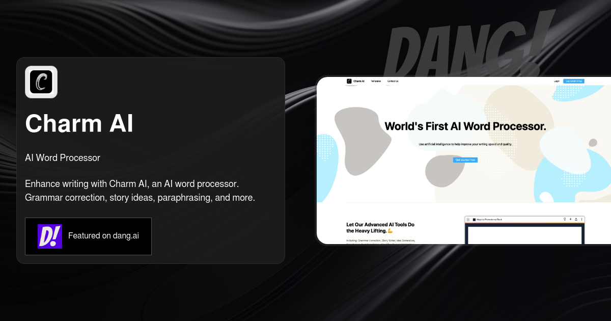 AI Word Processor - Charm AI - What happened to charm-ai.com? Why Did ...