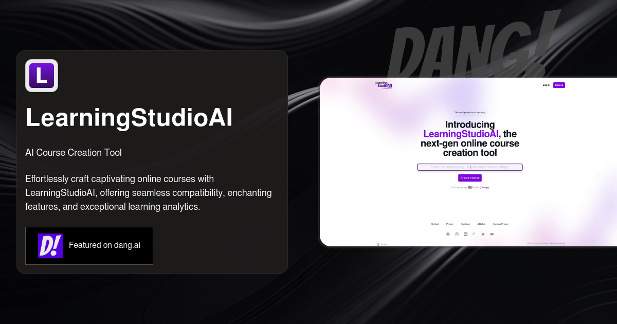 AI Course Creation Tool - LearningStudioAI