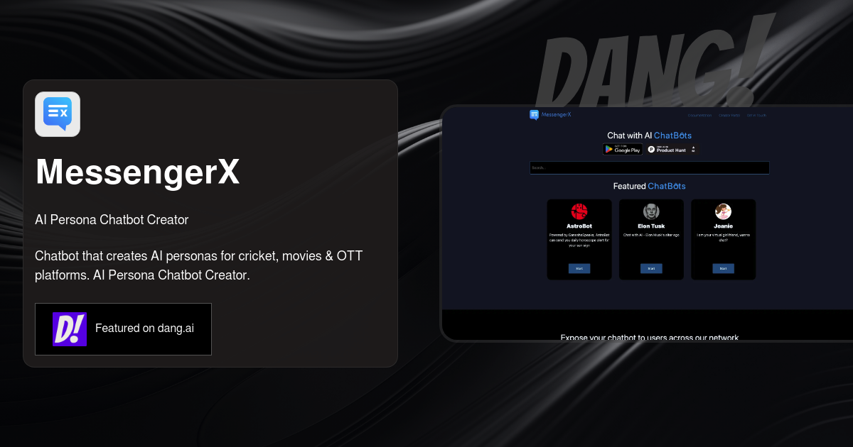 AI Persona Chatbot Creator - MessengerX