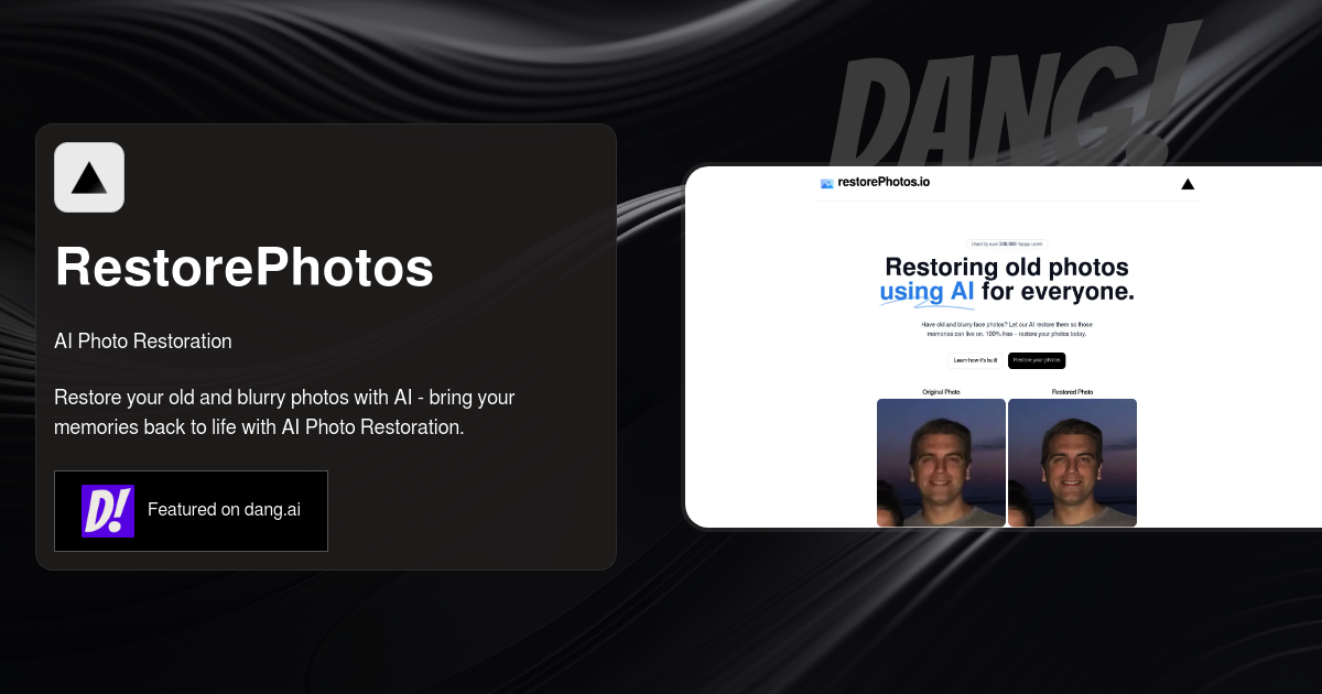 AI Photo Restoration - RestorePhotos