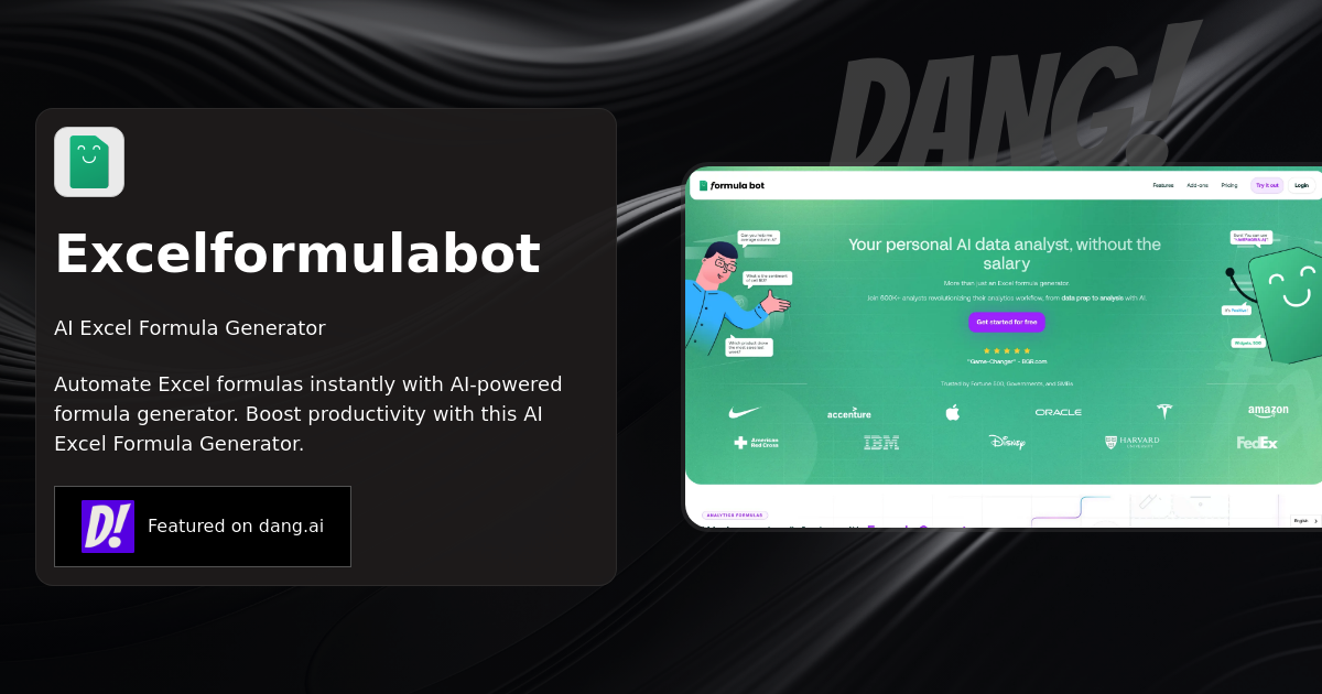 AI Excel Formula Generator - Formula bot
