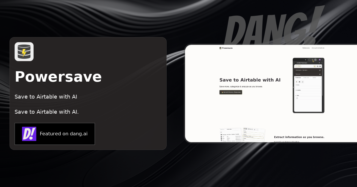 Save to Airtable with AI - Powersave