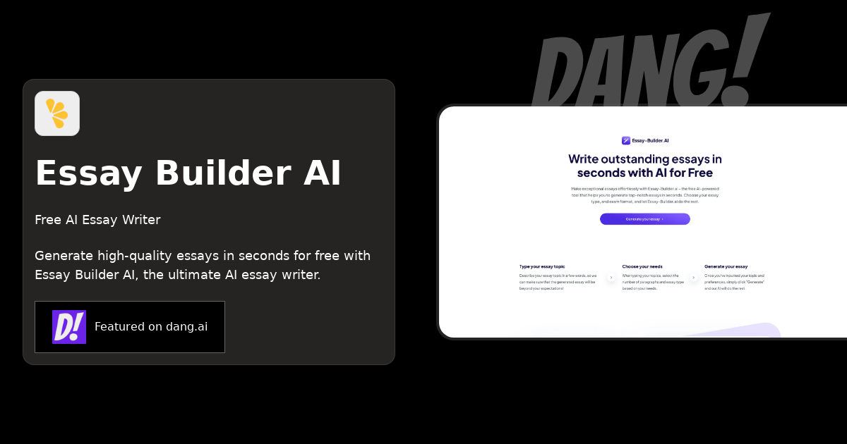 Free AI Essay Writer - Essay Builder AI