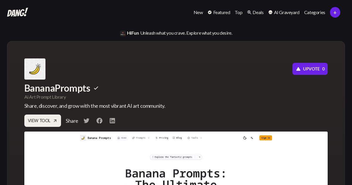 Ai Art Prompt Library - Banana Prompts