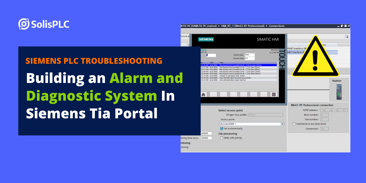 Building an Alarm and Diagnostic System In Siemens Tia Portal
