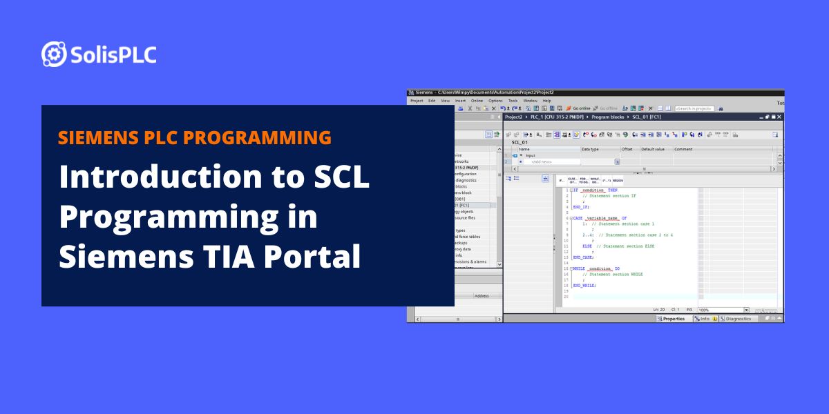 Introduction to SCL Programming in Siemens TIA Portal