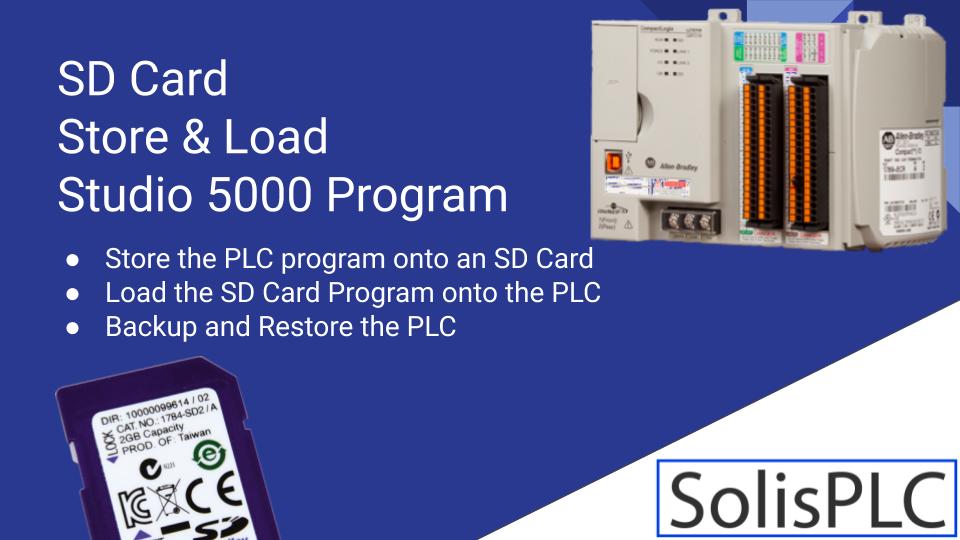 PLC SD Card | Load Restore PLC Program CompactLogix ControlLogix Allen ...