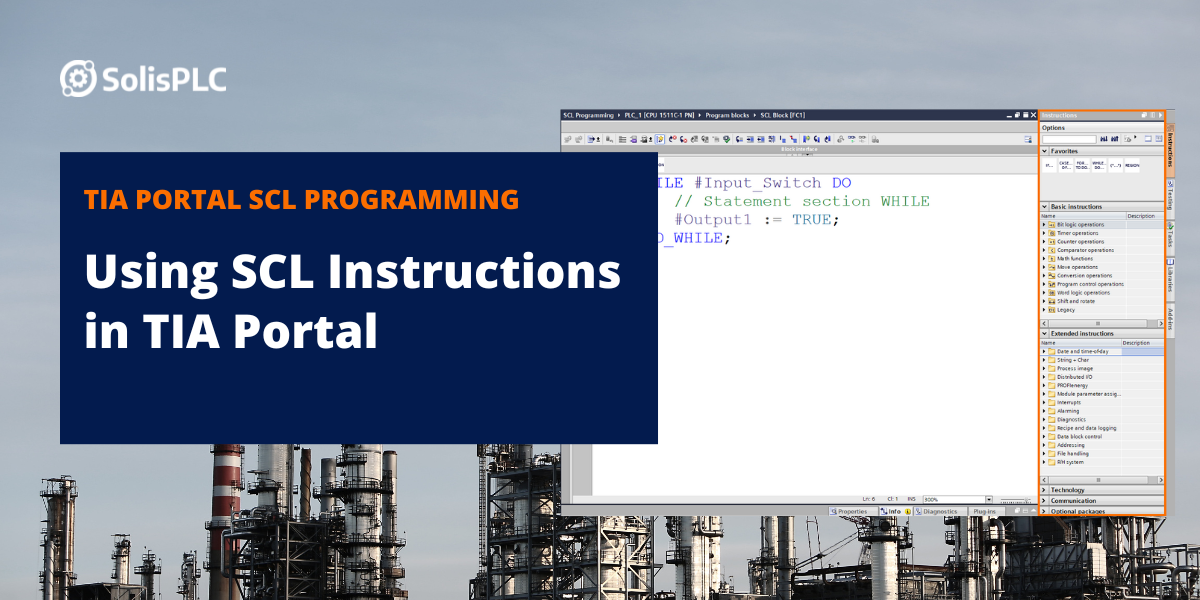 Using SCL Instructions in TIA Portal