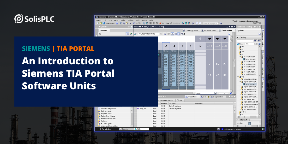 An Introduction to Siemens TIA Portal’s Software Units