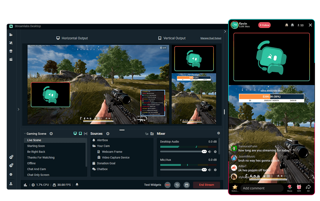 使用 PC 在 TikTok 上直播 | Streamlabs Desktop
