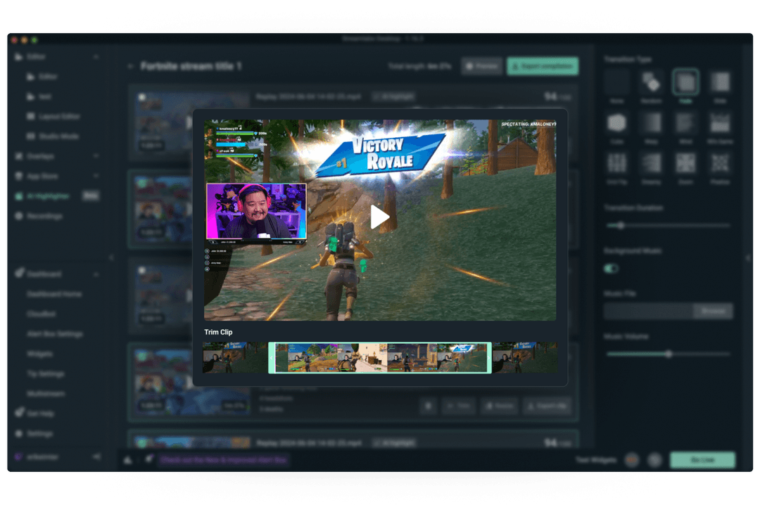 Free Video Editor for Twitch in Streamlabs | Highlighter