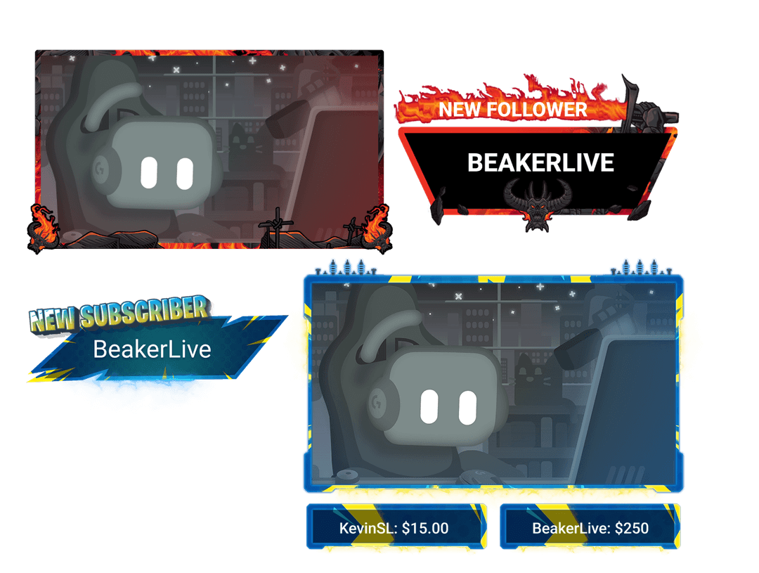 Personaliza tu transmisión con superposiciones de stream y temas de ...