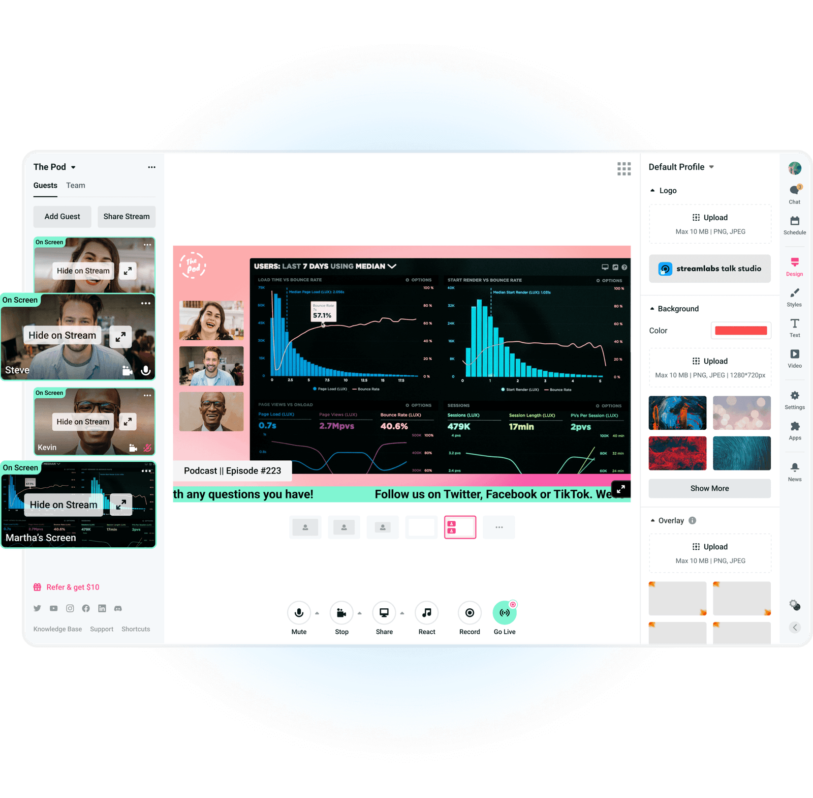 Stream & Record from Your Browser | Talk Studio