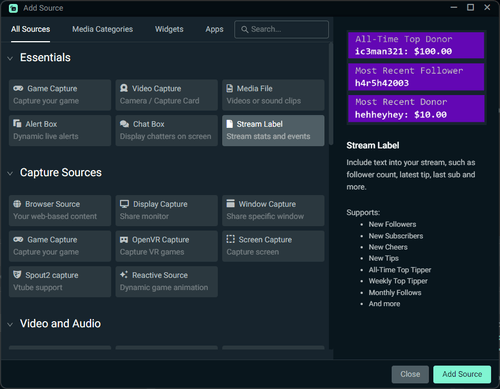 Stream Labels Widget: Highlight Recent & Top Followers, Tippers, and ...