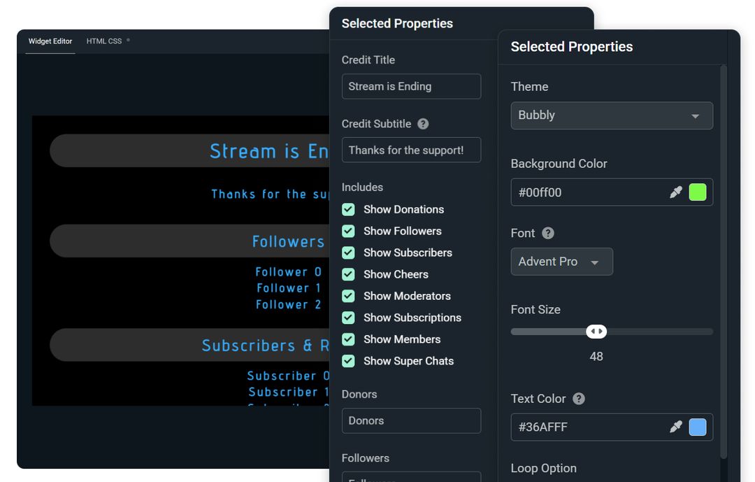 End Credits Widget: Rolling Credits to End Your Stream | Streamlabs