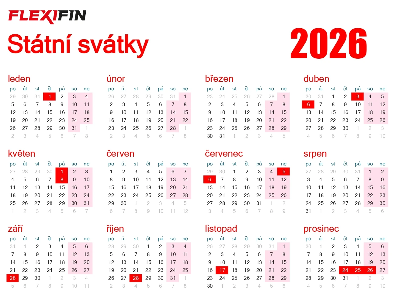 Kdy Budou St tn Sv tky V Roce 2026 FlexiFin Kdy Budou St tn Sv tky V Roce 2026 FlexiFin