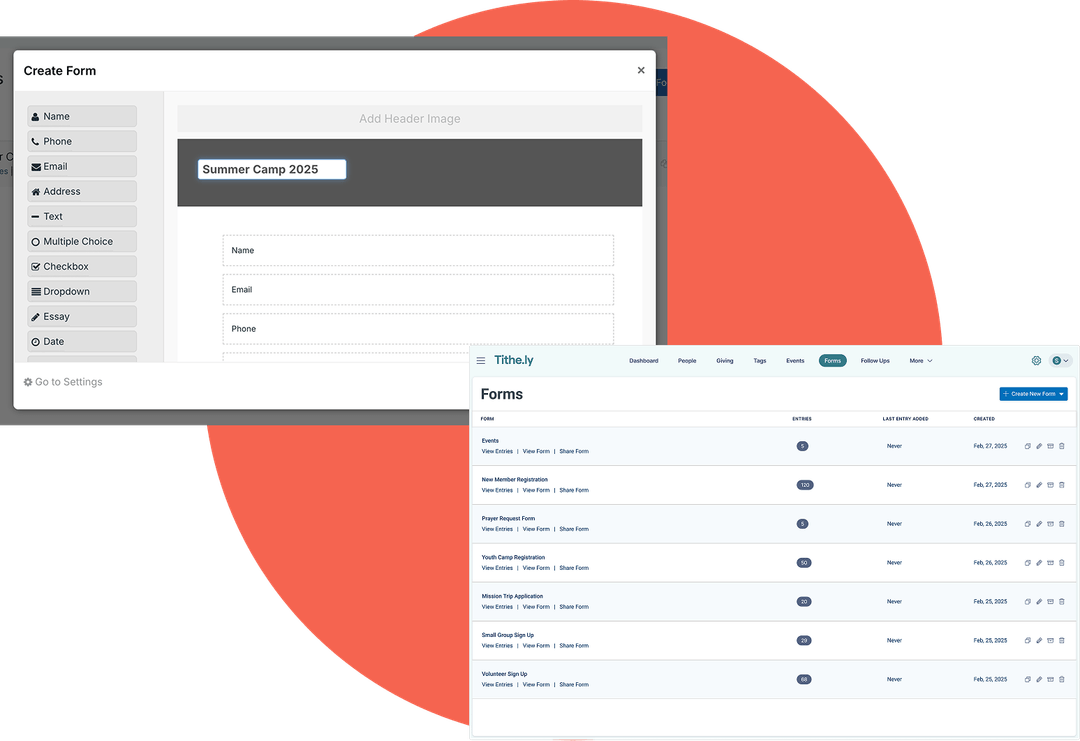 Collect Information Through Forms | Breeze Church Management