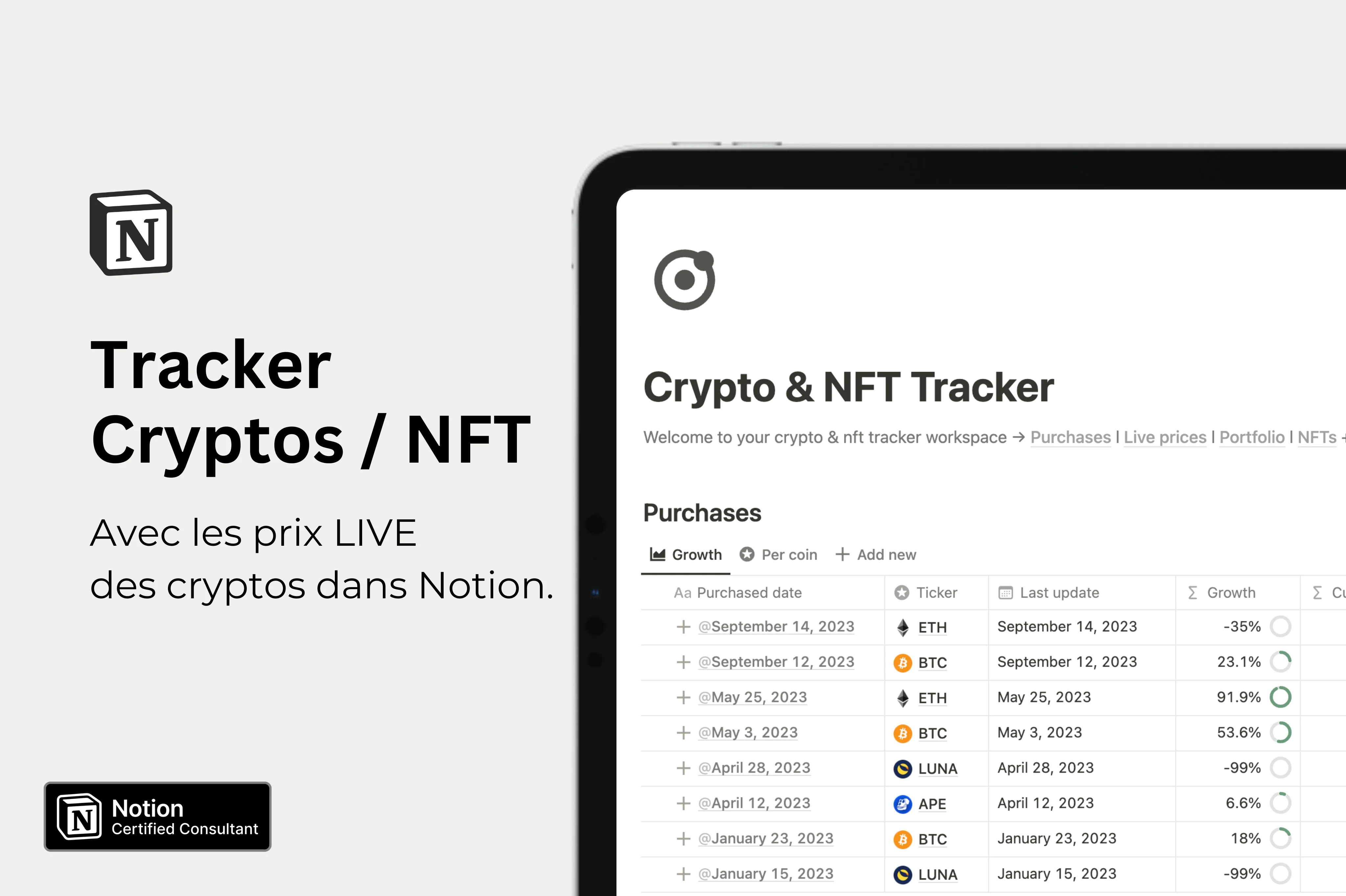 Tracker Crypto Template Notion
